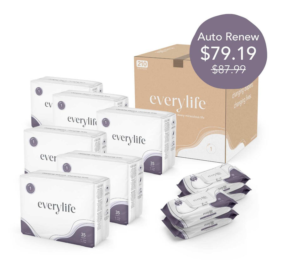 12-Hour Leak Protection Diapers | EveryLife - All-Night Sleep for Babies